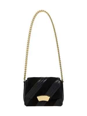 3.1 Phillip Lim Id Quilted Leather And Suede Shoulder Bag - Black