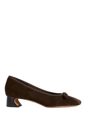 3.1 Phillip Lim Id Bow-detailed Suede Pumps - Dark Brown