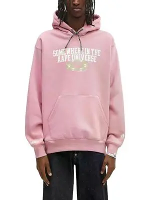 AAPE BY *A BATHING APE Moonface Logo Hoodie - Pink
