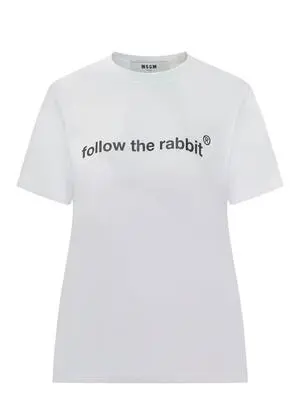 MSGM Graphic Rabbit T-shirt - White