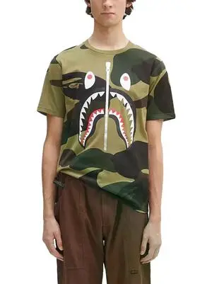A BATHING APE 1st Camo Shark T-shirt - Green