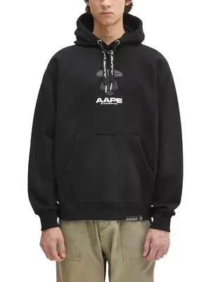 AAPE BY *A BATHING APE® Moon Face Logo Hoodie - Black