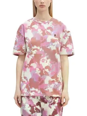 A BATHING APE Camouflage-print T-shirt - Pink
