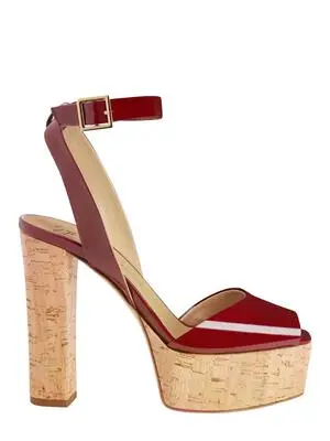GIUSEPPE ZANOTTI 120mm Betty Platform Sandals - Red