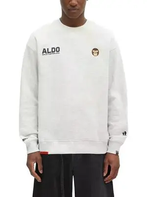 AAPE BY *A BATHING APE Aldo Ape Head-emblem Sweatshirt - Grey
