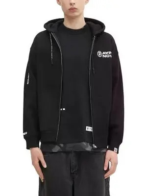 AAPE BY *A BATHING APE® Now Logo Zip-up Hoodie - Black