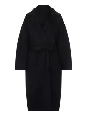 Alberta Ferretti Belted Wool Coat - Black