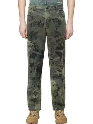 Eckhaus Latta Tie-dye Straight Leg Jeans - Green