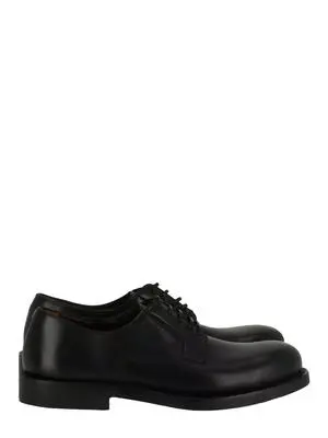 FERRAGAMO Leather Derby Shoes - Black