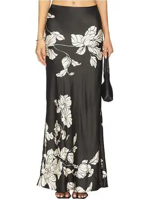 House Of Harlow 1960 X Aurora Maxi Skirt - Black & White Floral