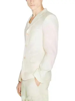 Comme Des Garçons Button-fastening Notched-lapel Blazer - Neutrals