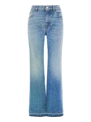 Chloé Frayed-hem Flared Jeans - Blue