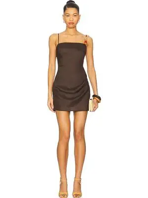 House Of Harlow 1960 X Faustine Mini Dress - Brown
