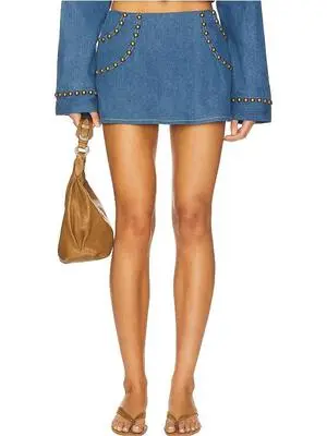 LOVERS AND FRIENDS Palmer Denim Skort - Medium Blue