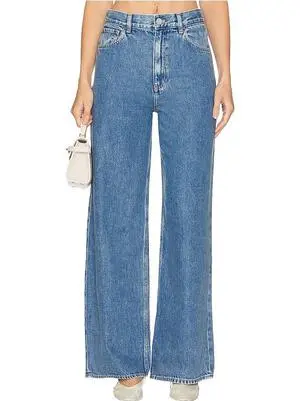 Theory High Waist Wide Leg Jean - Ice Blue