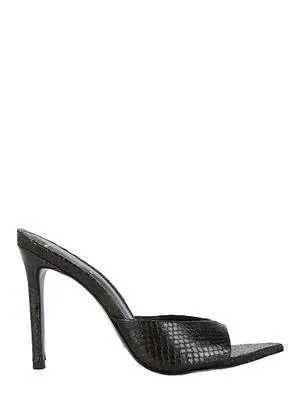 BLACK SUEDE STUDIO Brea Mule - Brown Printed Snake