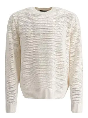 VINCE Perforated Crew Neck Sweater