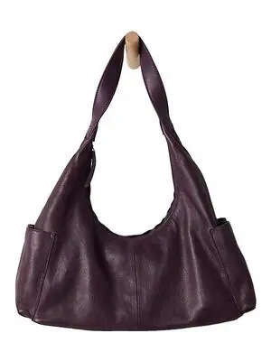 Free People Slouchy Tote Bag Deep Plum