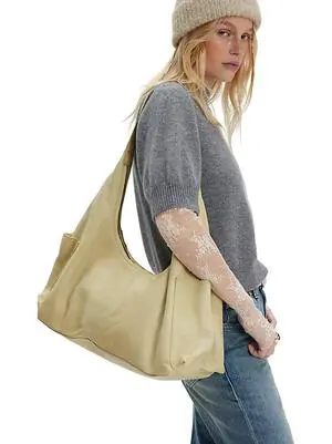 Free People Weho Slouchy Tote Bag - Lemon Drop