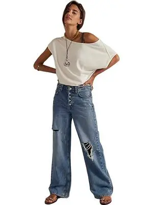 Free People We The Free Nia Boyfriend Jeans - Saturday Night