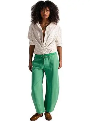 Free People Lex Barrel Pants - Greening
