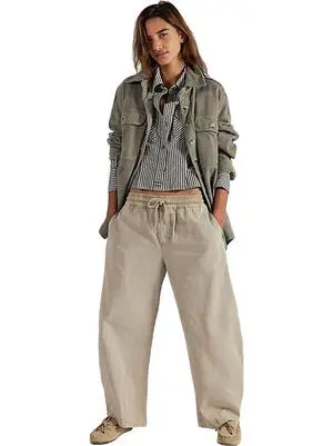 Free People Lex Barrel Pants - Pumice Stone