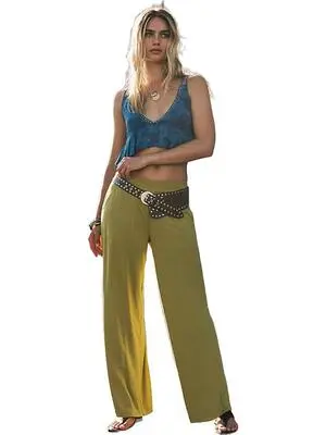 Free People Long Pant Set - Avocado