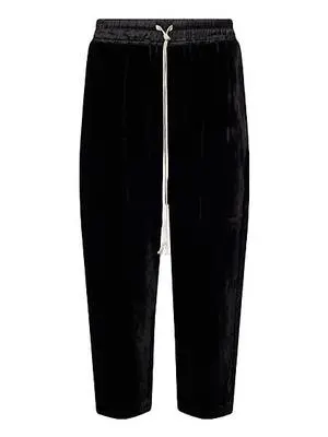 Rick Owens Astaires Cropped Silk-blend Trousers - Black