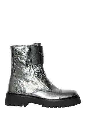 Zadig&Voltaire Joe Fast Vintage Metal Ankle Boots - Black