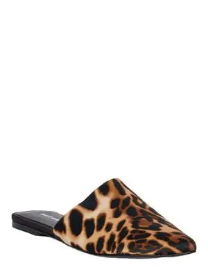 Natori Adore Luxe Leopard Print Satin Slides - Natural