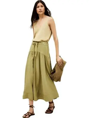 Ba&sh Donia Midi Skirt - Green