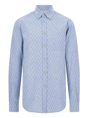 FERRAGAMO Monogram Shirt - Blue