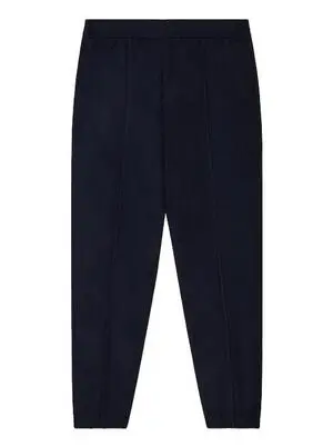Emporio Armani Travel Essentials Virgin-wool Flannel Joggers - Navy