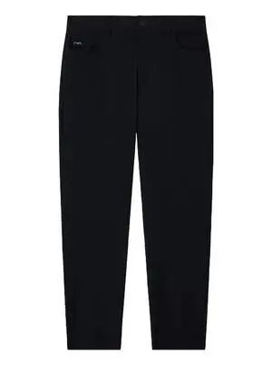 Emporio Armani Regular-fit Twill Trousers - Black