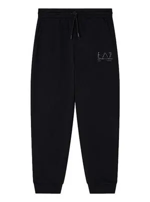 EA7 Cotton-blend Joggers - Black