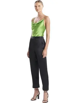 Natori Key Essentials Silk Straight-leg Pants - Black