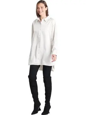 Natori Luxe Charmeuse Shirt - White