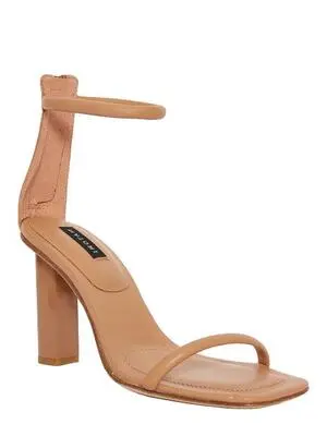 Natori Glow Nappa Leather Block Heel Sandal - Natural