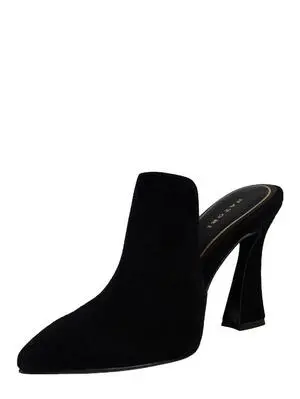 Natori Minh Suede Heel Mule Black