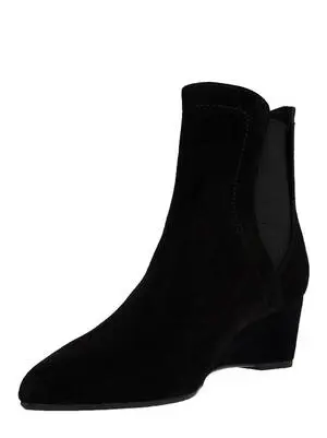 Natori Suede Wedge Bootie - Black