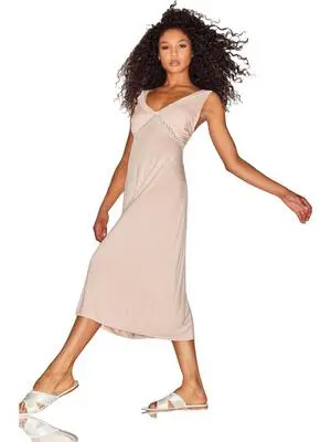 Natori Feathers Essentials Lenzing Ecovero Viscose Slip Dress - Neutral