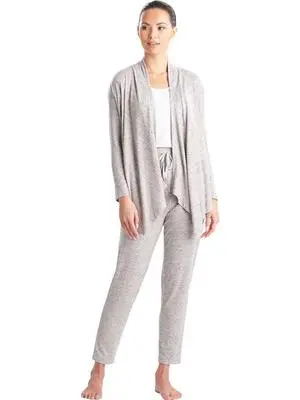 Natori Brushed Hacci Cardigan - Gray