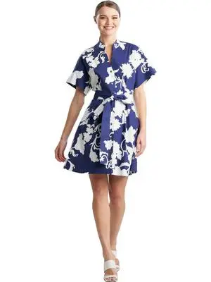 Natori Casablanca Button-up Dress - Navy / Blue