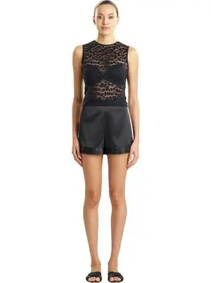 Natori Allover Lace Tank - Black