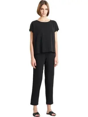 Natori Cotton Weave T-shirt - Black