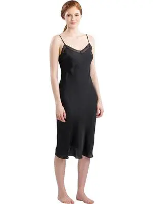 Natori Ashley Icon Lace Slip Dress - Black