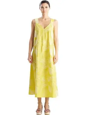 Natori Palm Maxi Dress - Yellow
