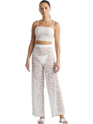 Natori Lace Peony Pants - White