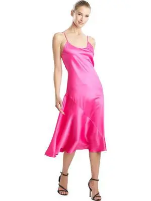 Natori Glamour Scoop Neck Slip Dress - Fuchsia