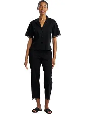 Natori Bliss Serenity Cotton Short Sleeve Pj - Black